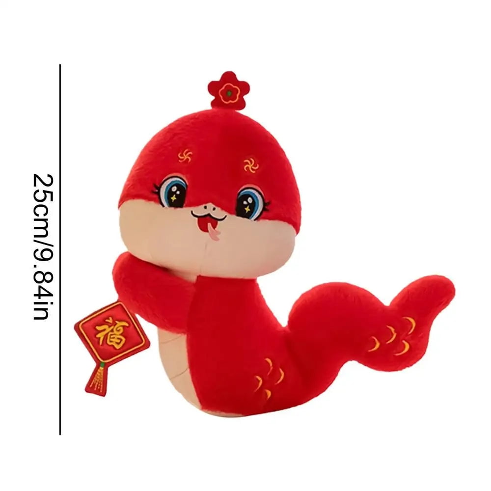 2025 Chinese Year Plush Snake Doll - Adorable Red Stuffed Toy for Kids ...