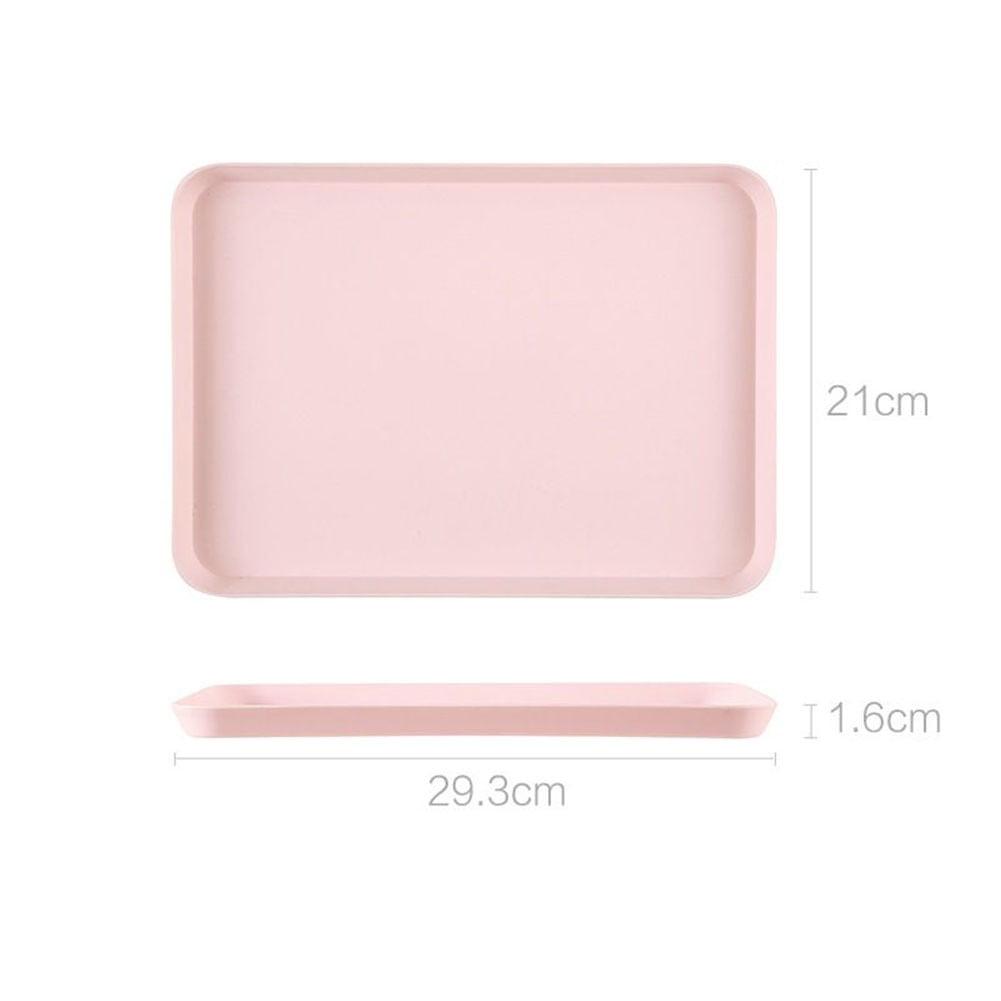 1pcs Plastic Rectangular Serving Tray Multifunction Anti Slip Flat Tray ...