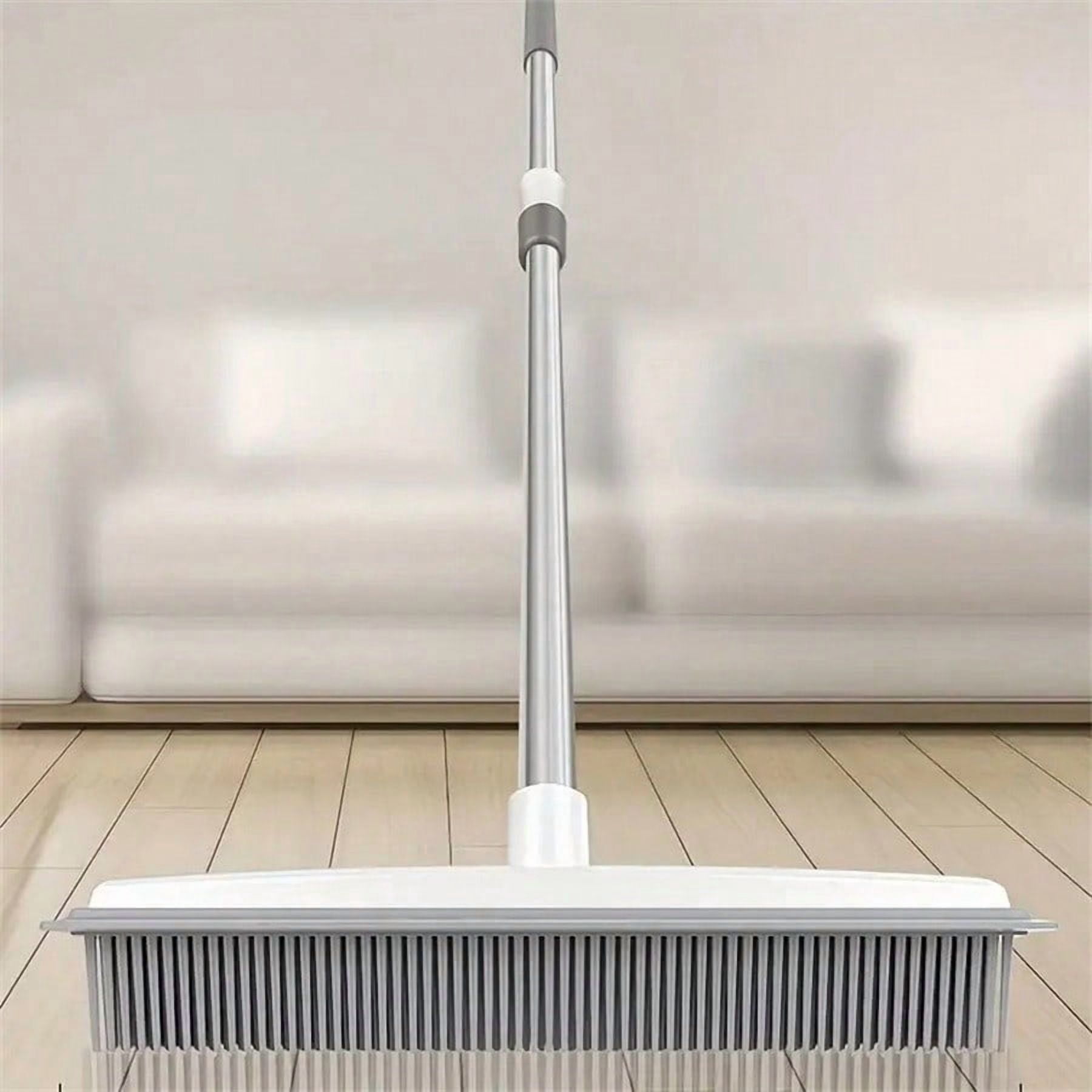 1pcs Portable Pet Hair Remover Push Broom With Rubber Teeth - Stainless ...