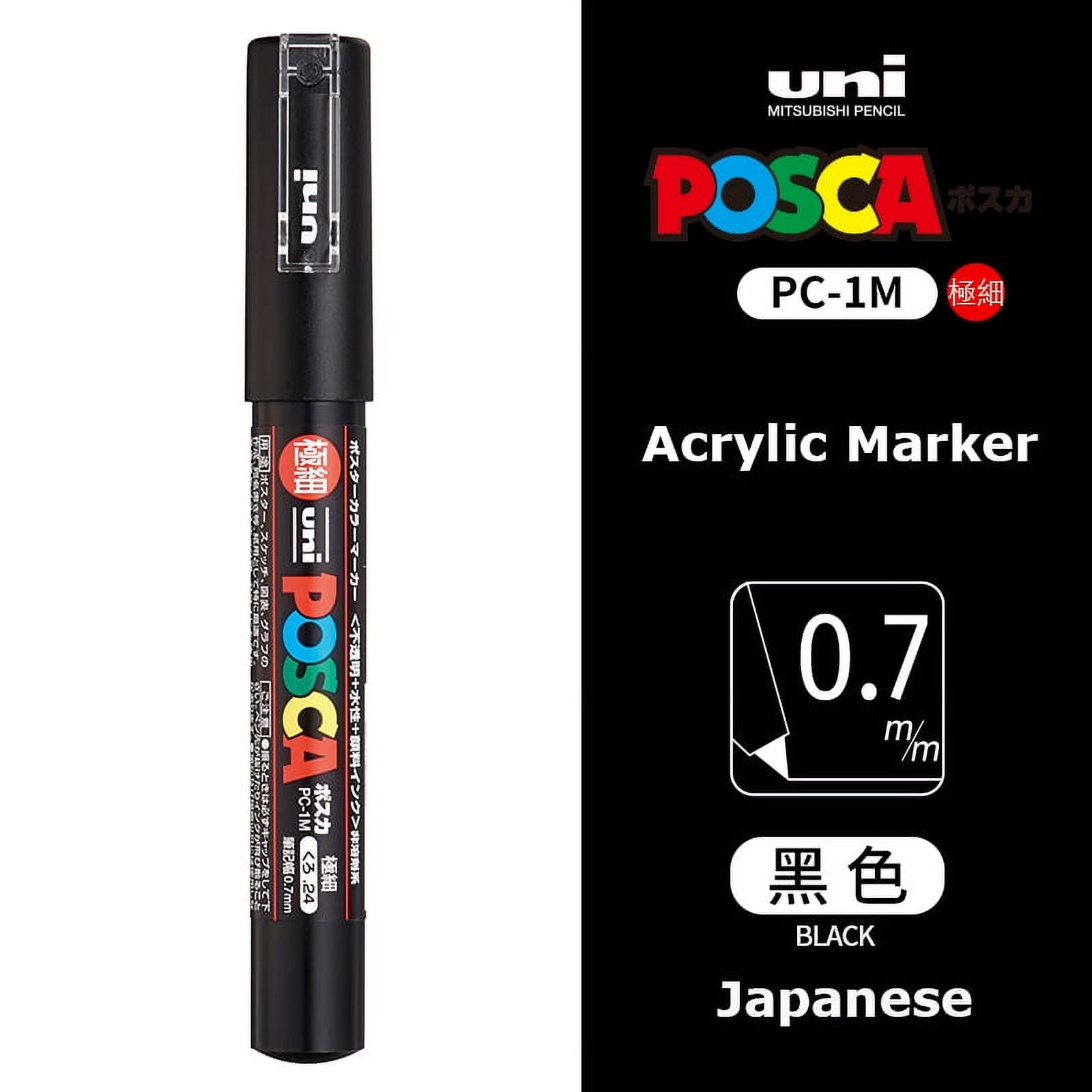 1pcs Posca Marker Pen PC-1M fineliner 0.7mm rotulador permanente acrylic marker paint pen Water ...