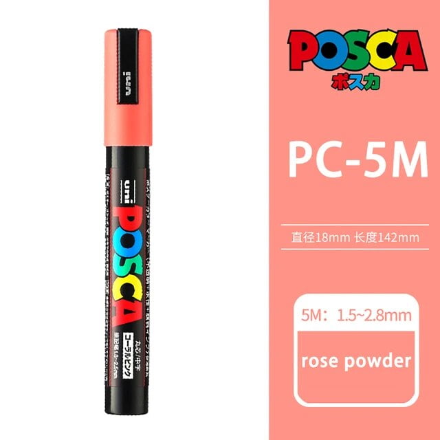 1pcs Posca PC-5M Paint Marker Pen 54 Colors Acrylic Art Drawing ...