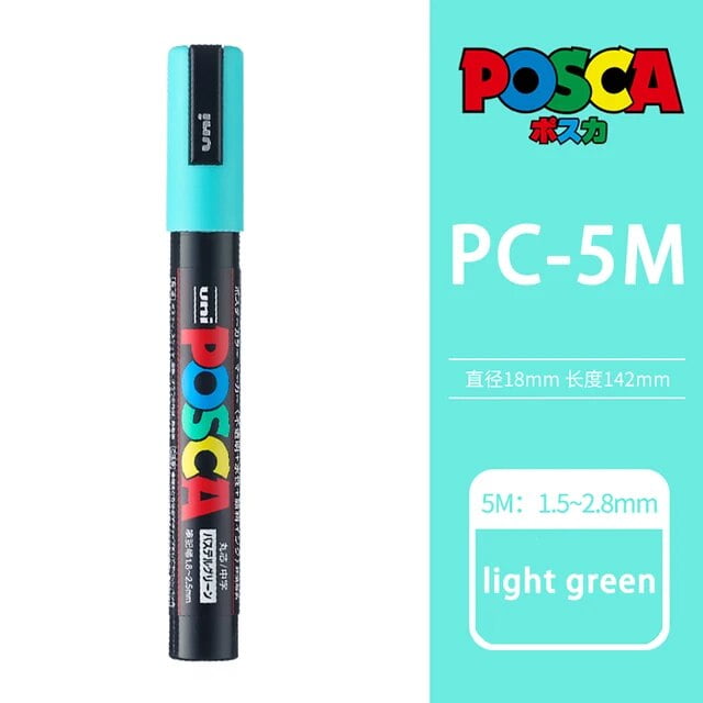 1pcs Posca PC-5M Paint Marker Pen 54 Colors Acrylic Art Drawing ...
