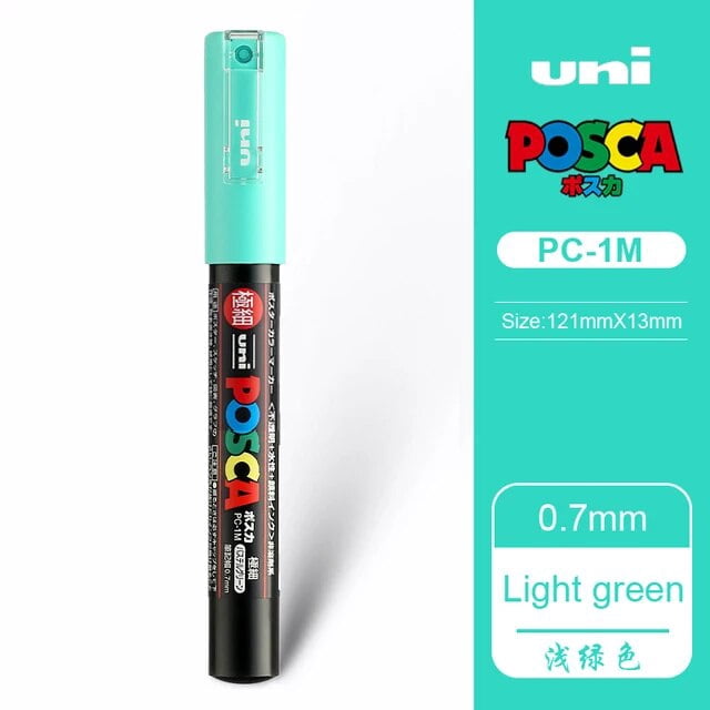 1pcs Posca Paint Marker, PC-1M 21 Colors, 0.7mm Extra Fine Point Bullet ...