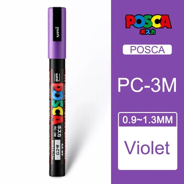 1pcs Posca Paint Marker Pen PC-3M 24 Colors, Fine Point 0.9-1.3mm ...