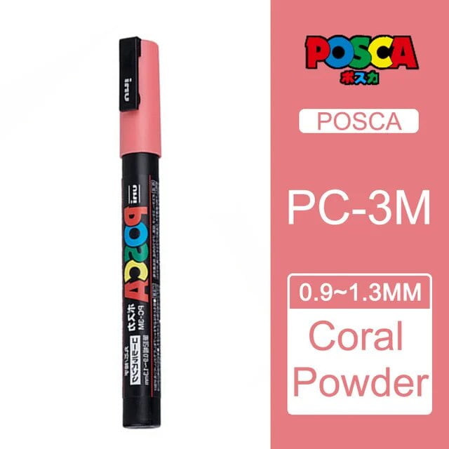 1pcs Posca Paint Marker Pen PC-3M 24 Colors, Fine Point 0.9-1.3mm ...