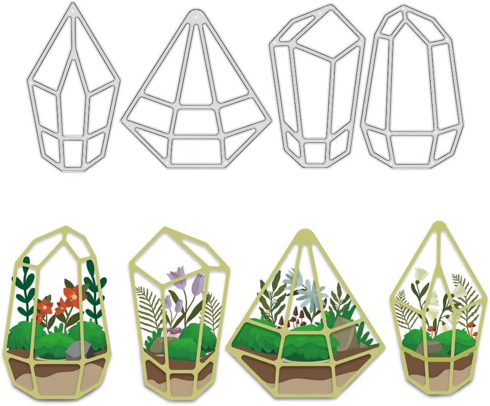 1pcs Pot Frame Plant Cutting Dies Stencils Potted Plant Water Feature ...