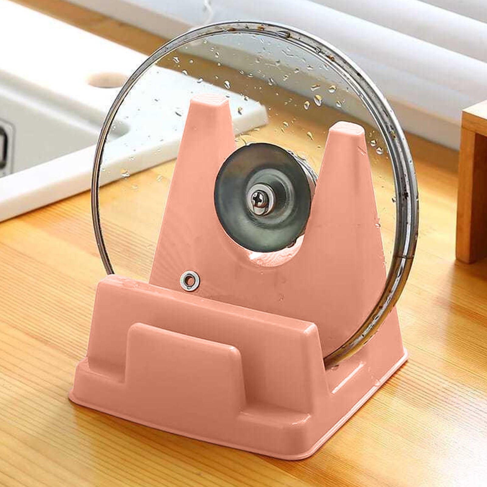 1pcs Pot Lid Rack Holder Pan Pot Cover Shelf Pan Lid Storage Rack Shell ...