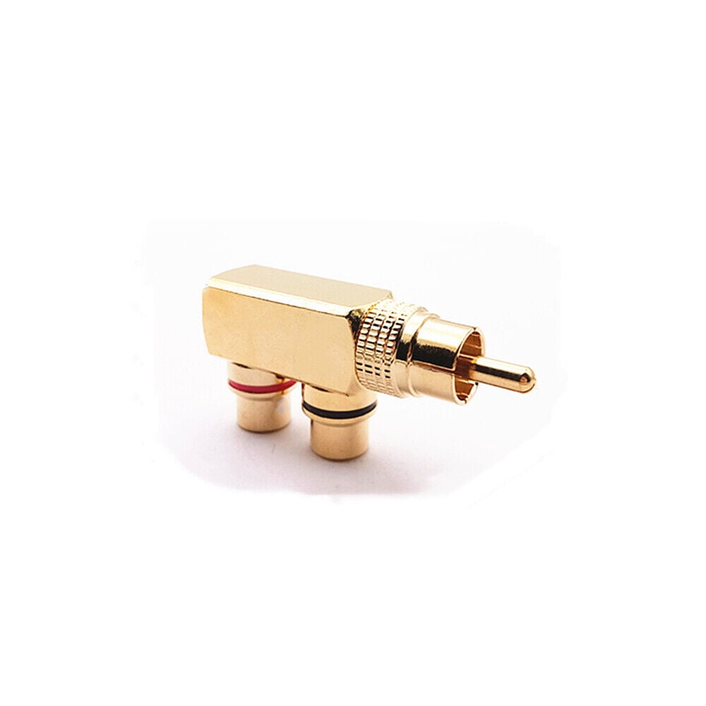 1pcs RCA Male to 2 RCA Female Splitter Adapter Connector AV Audio Video ...