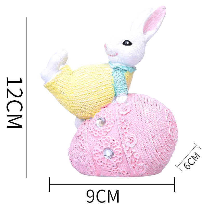 1pcs Rabbit Resin Style Sculpture Statue Collectible Home Office ...