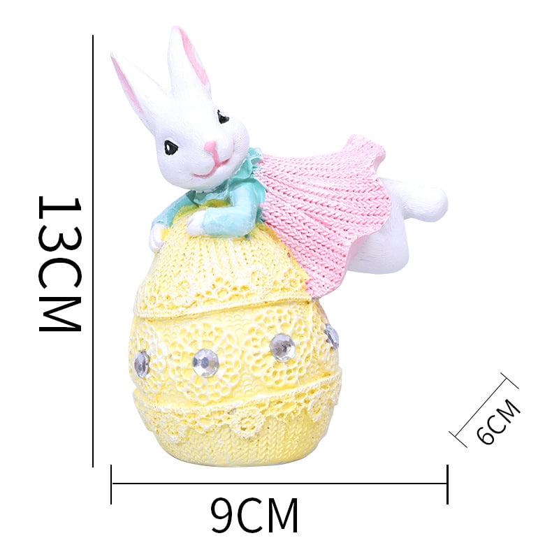 1pcs Rabbit Resin Style Sculpture Statue Collectible Home Office ...