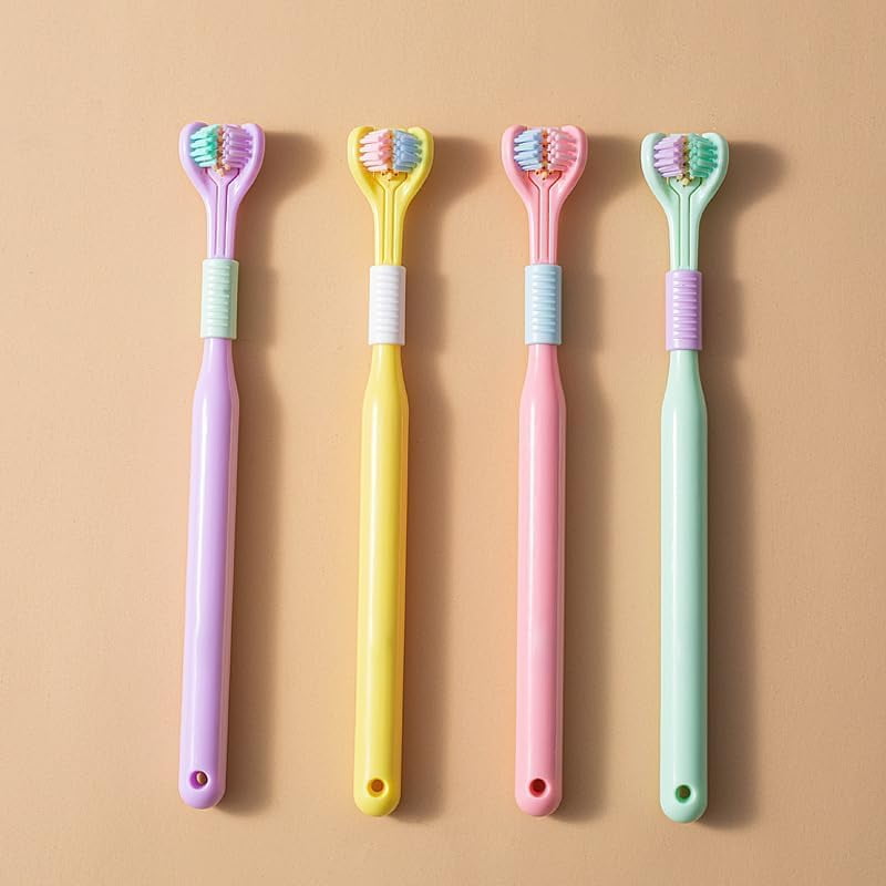 1pcs Random Color Three-Sided KEF16 Soft Hair Toothbrush,Deeply ...
