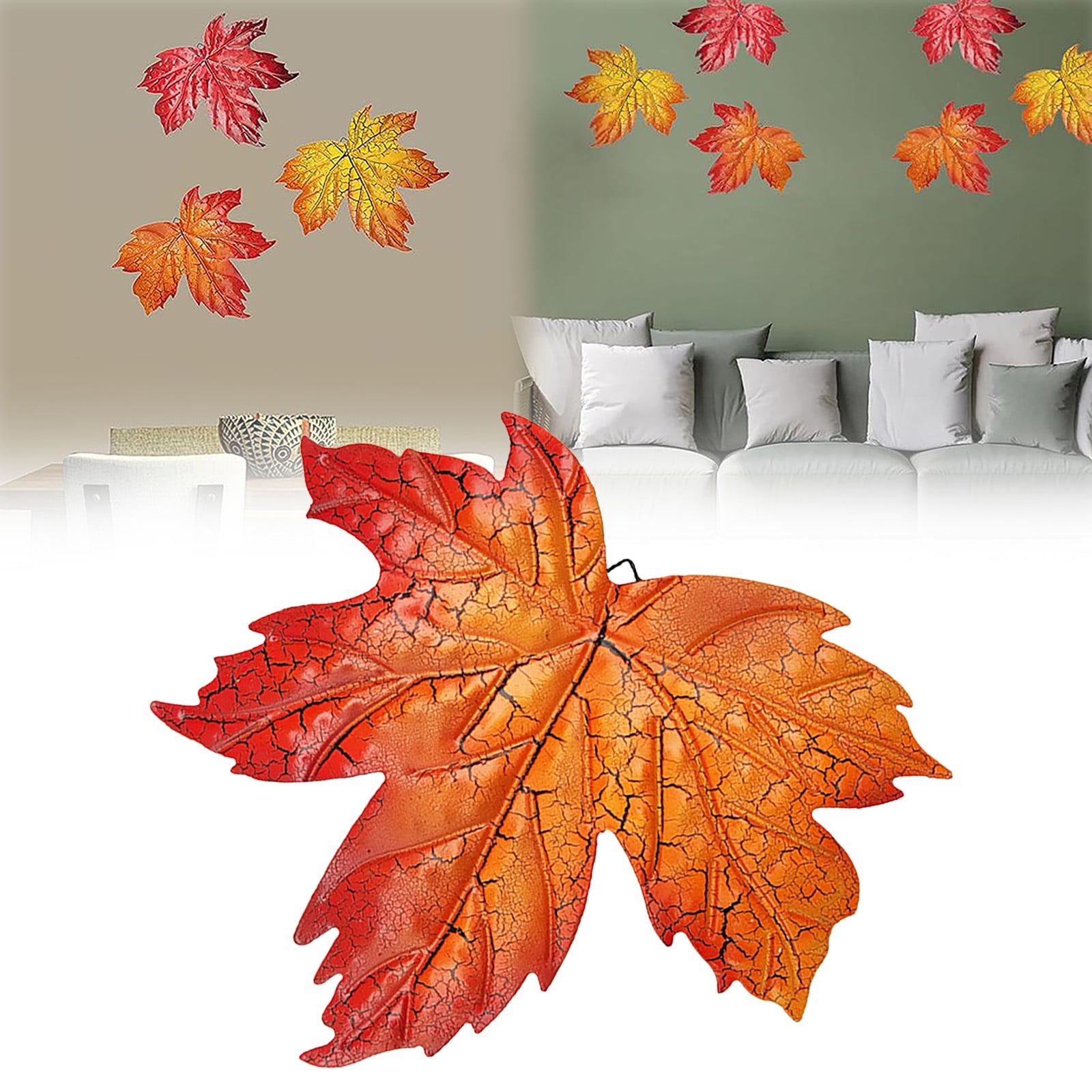 1pcs Realistic Metal Maple Leaf Wall Decoration Natural Maple Leaf ...