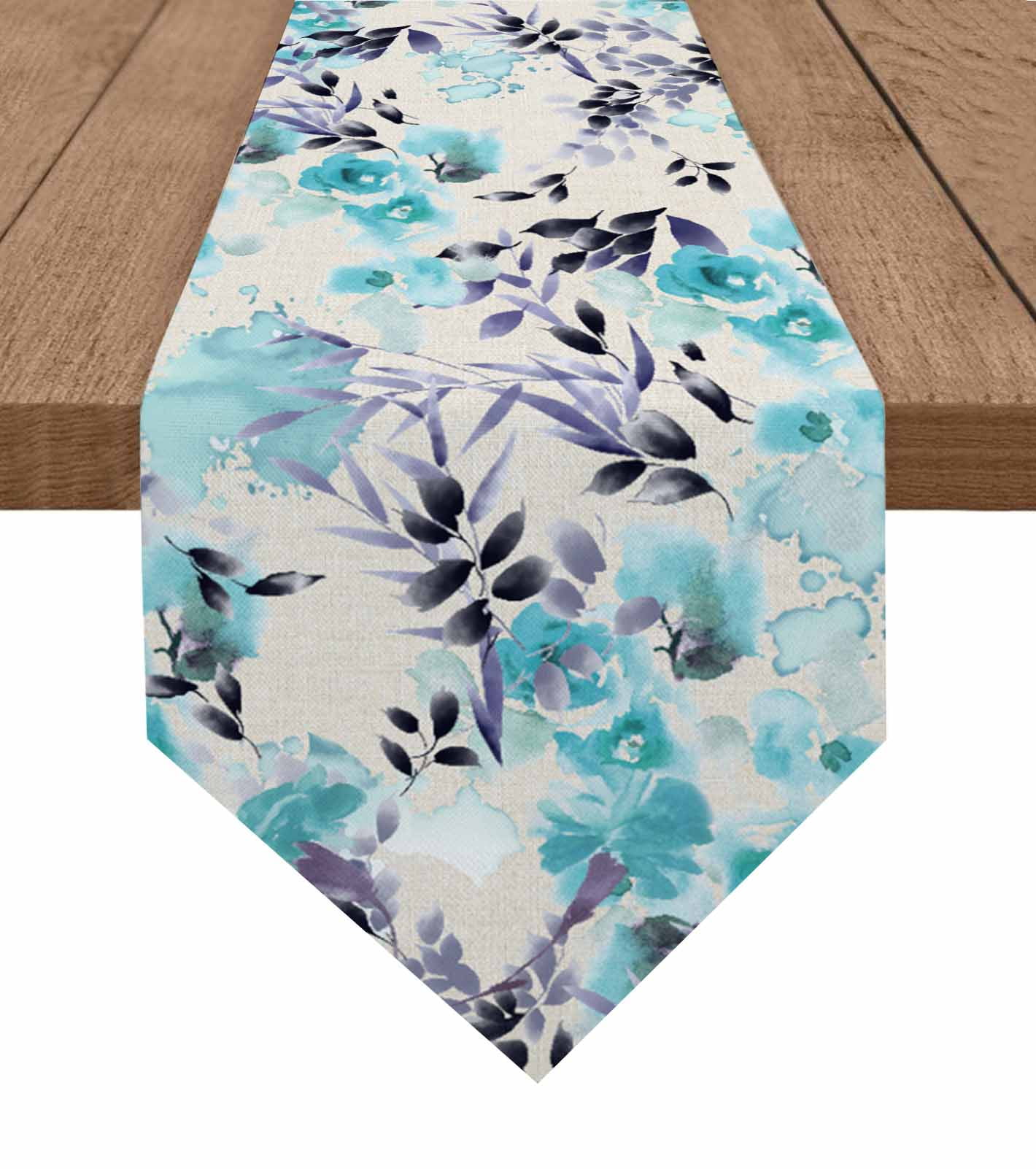 1pcs Rose Close-Up Love Plant Red Flower Table Runner For Home Wedding ...