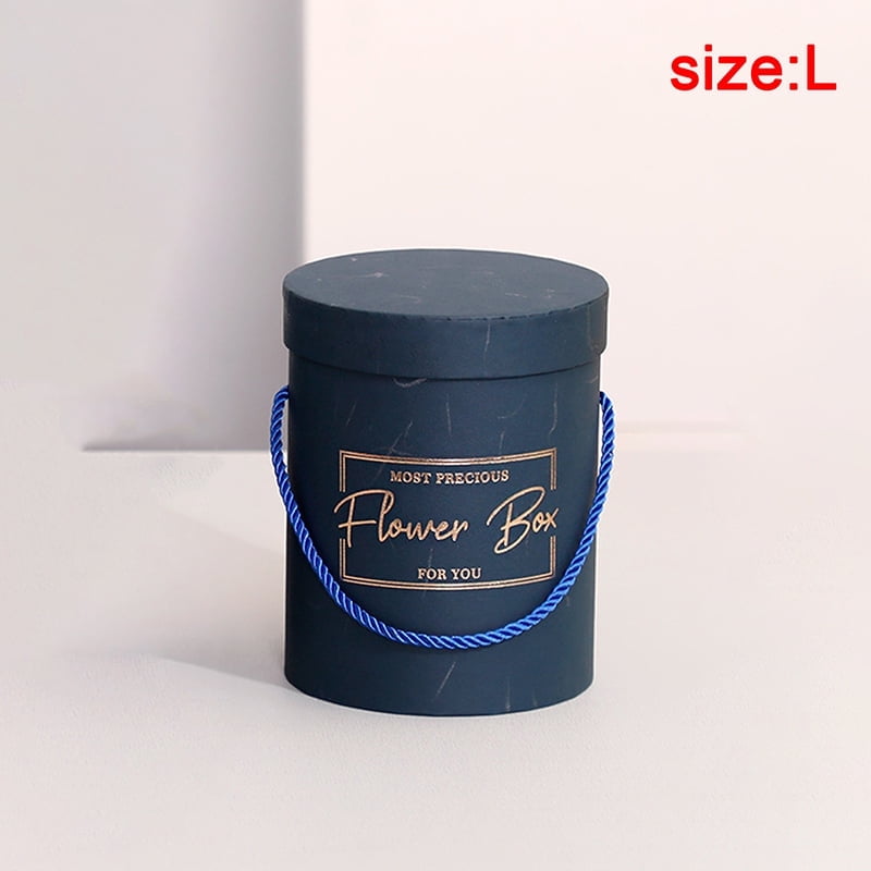 1pcs Round Flower Paper Boxes Lid Hug Bucket Packaging Box Gift Storage ...