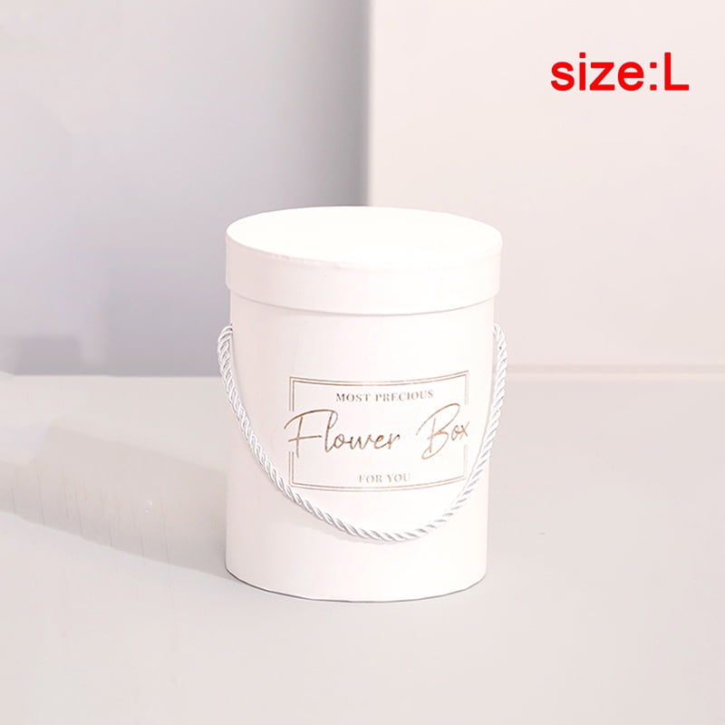 1pcs Round Flower Paper Boxes Lid Hug Bucket Packaging Box Gift Storage ...