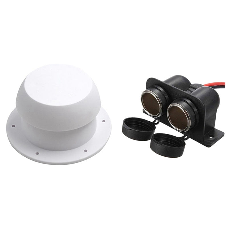 1pcs Round Mushroom Head Shape Ventilation Cap & 1pcs Lighter Socket ...