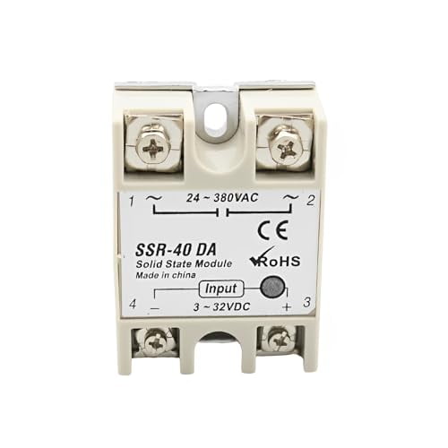 1pcs SSR-40DA 40AA 40DD Solid State Relay, 40A Single Phase SSR FOTEK (Size : SSR-40DA ...