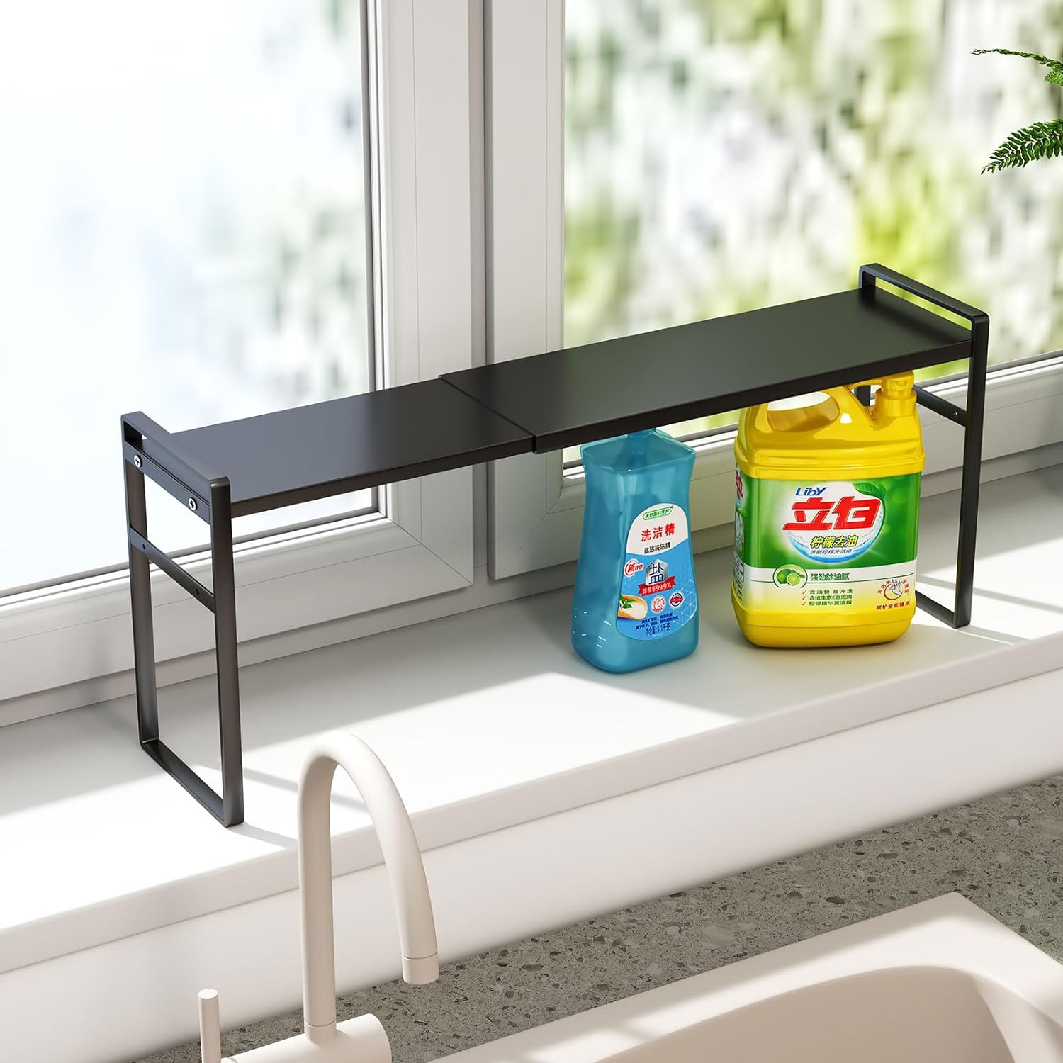 1pcs Small Narrow Tall Shelf For Windowsill Kitchen Organizer Window Sill Plant Shelf Stackable ...