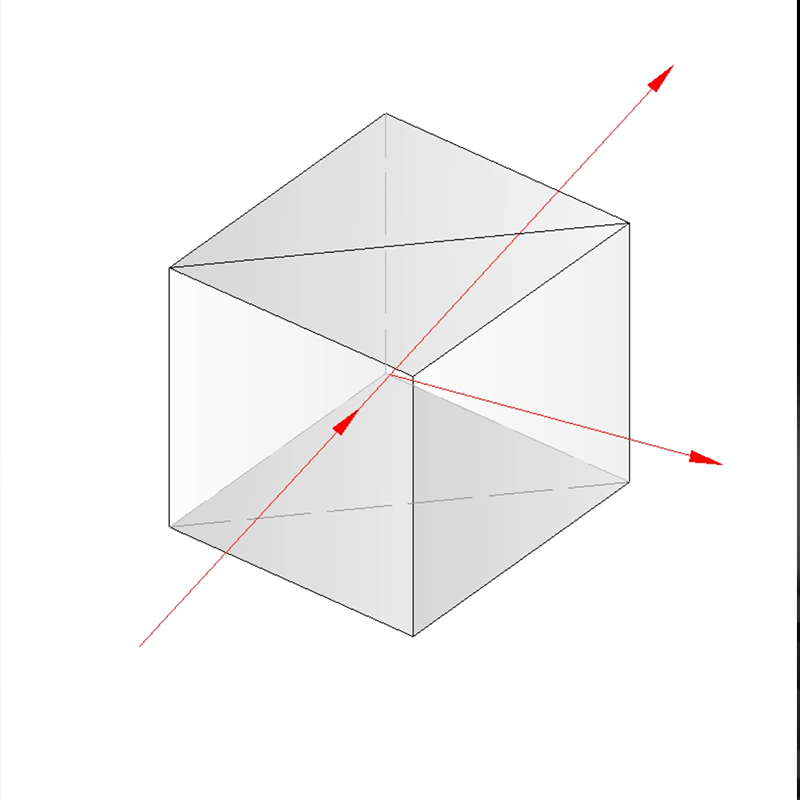 1pcs Spectroscopic prism Splitting prism semi-transparent semi-reverse ...