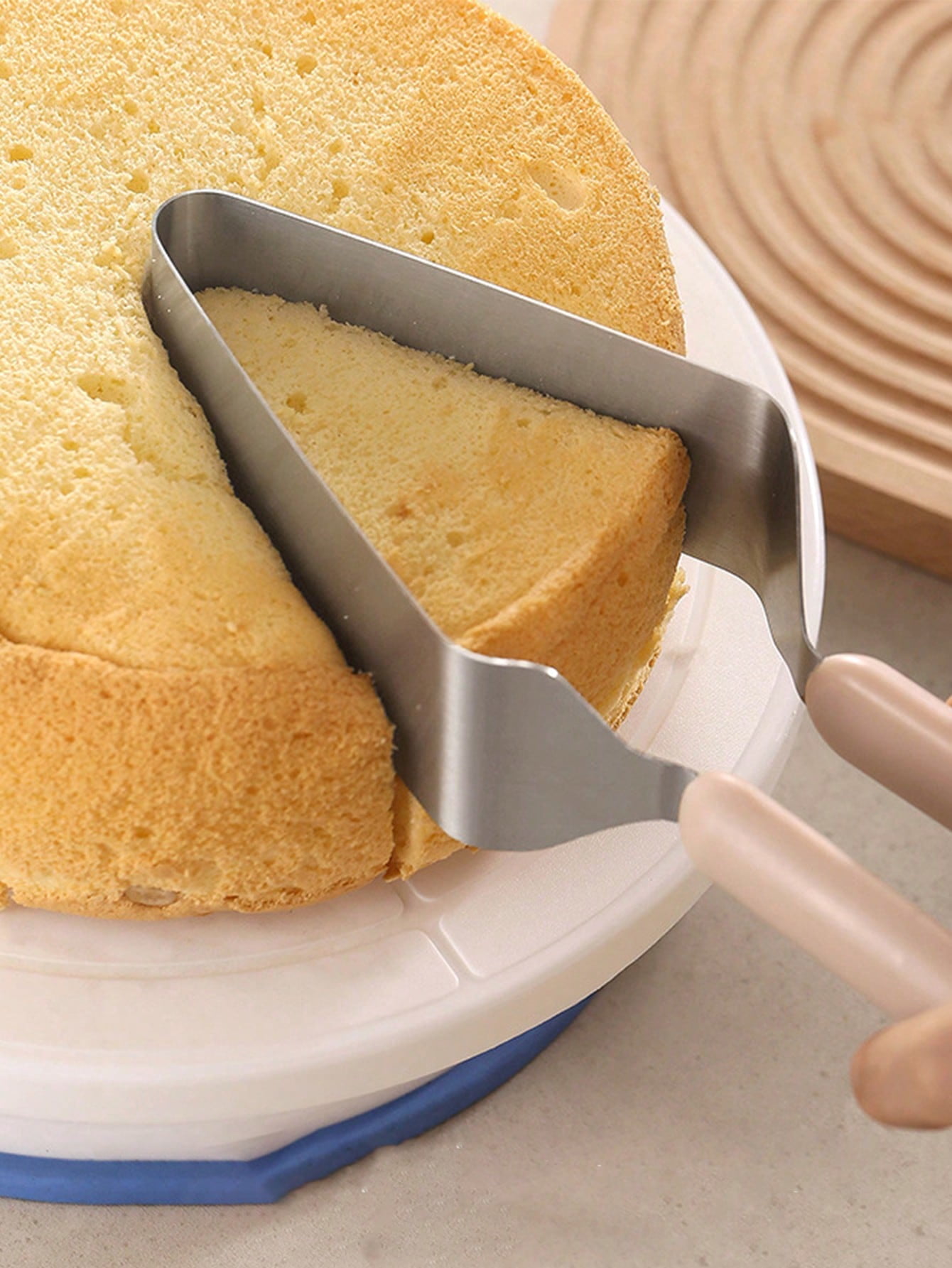 1pcs Stainless Steel Cake Divider, Triangular Cake Server Transfer ...