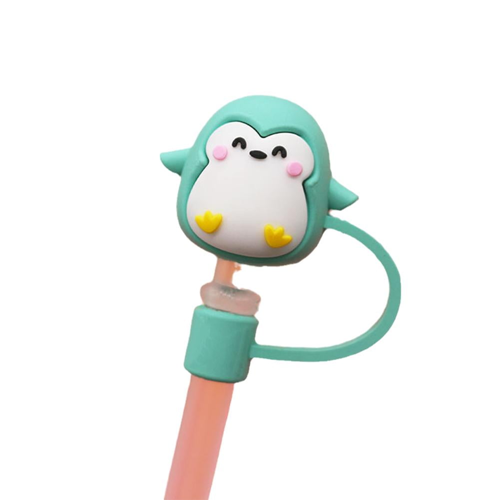 1pcs Straw Cover, Funny Straw Covers Cartoon Soft Silicone Animal Straw ...