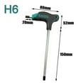 1pcs T-type Hex Key Wrench Spanner H2.5 H3 H3.5 H4 H5 H6 H8 For Bicycle ...