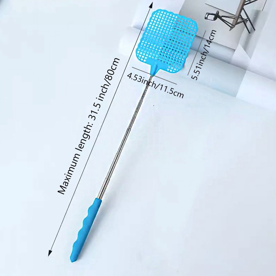 1pcs Telescopic Fly Swatters, Plastic Fly Swatter Heavy Duty,Telescopic ...
