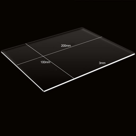 AZM Clear Acrylic Plexiglass Plastic Sheet, 24"x12", 3/16" (4.5mm ...