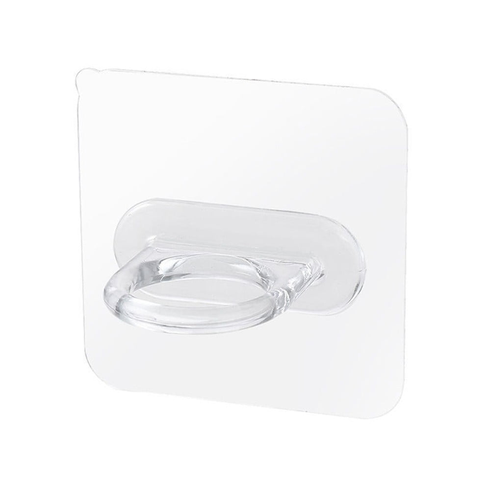1pcs Transparent PVC Round Hook Ring Type Adhesive Wall Hook Multi ...