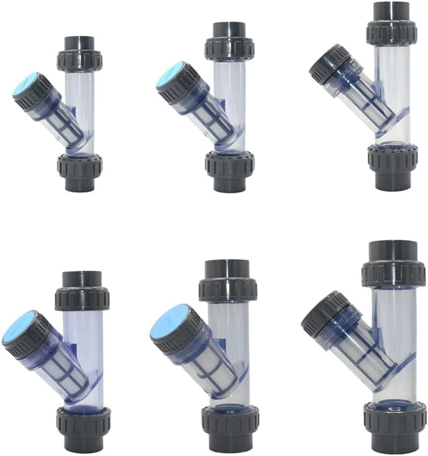 1pcs Transparent UPVC Y-Type Filter,Aquarium Fish Tank PVC Pipe ...