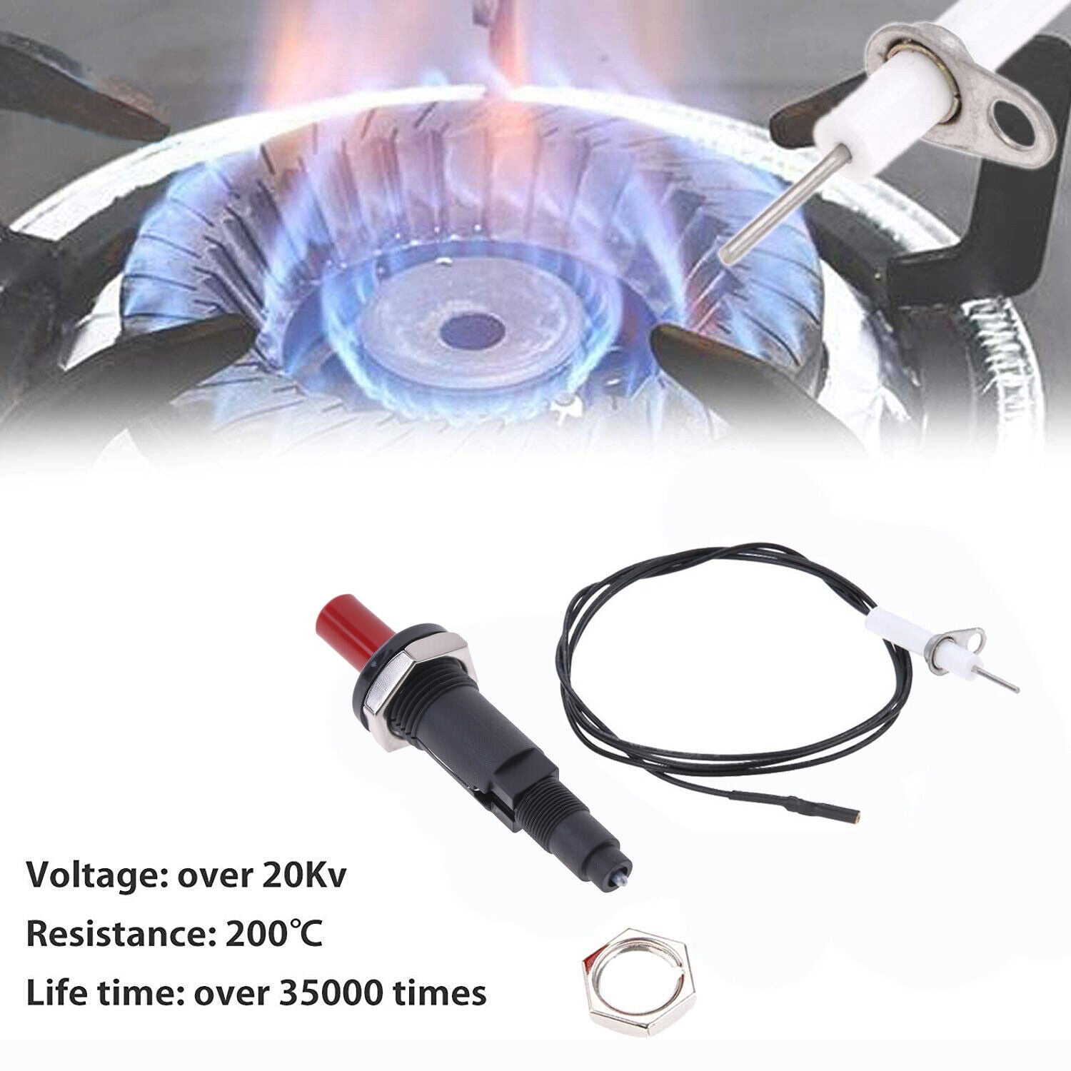 1pcs Universal Piezo Spark Ignition With Cable Push Button Igniter For ...