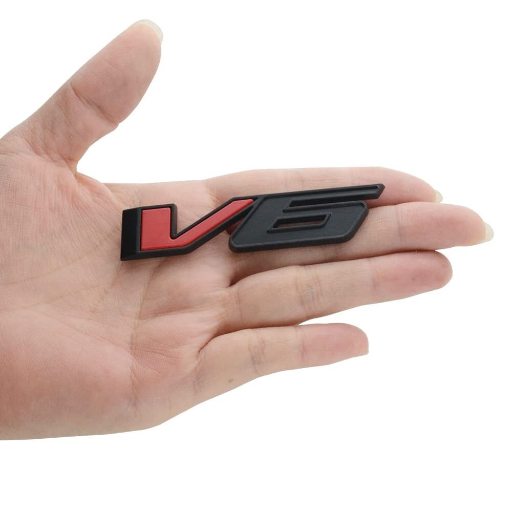 1pcs V6 Emblem 3D Badge Truck Nameplate Sticker Decal Letter Logo ...