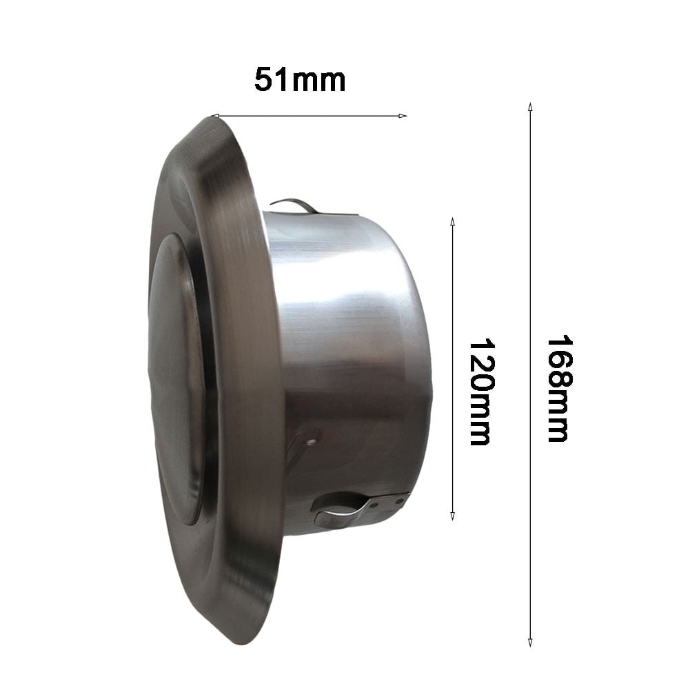 1pcs Wall Round Air Vent Outlet Stainless Steel Metal Cover Exhaust ...
