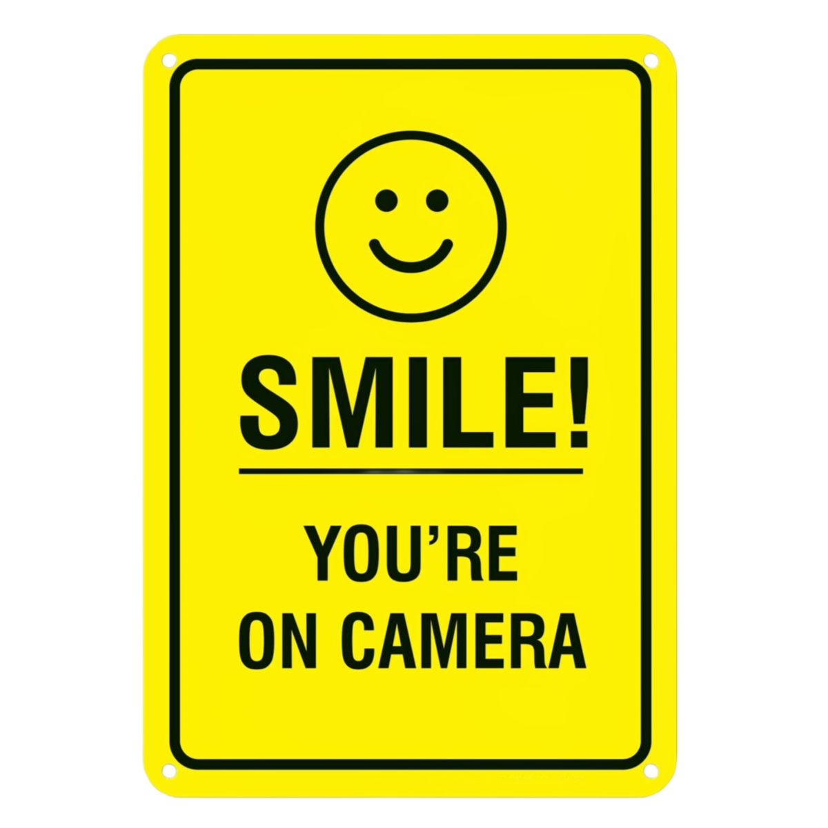 1pcs Warning Metal Sign “Smile You’re on Camera” Tin Sign, Aluminum ...