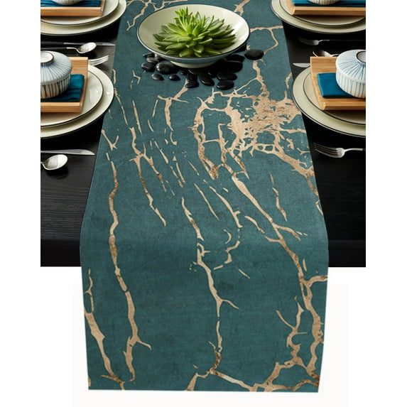 1pcs White Marble Texture Pink Triangle Modern Table Runners For ...