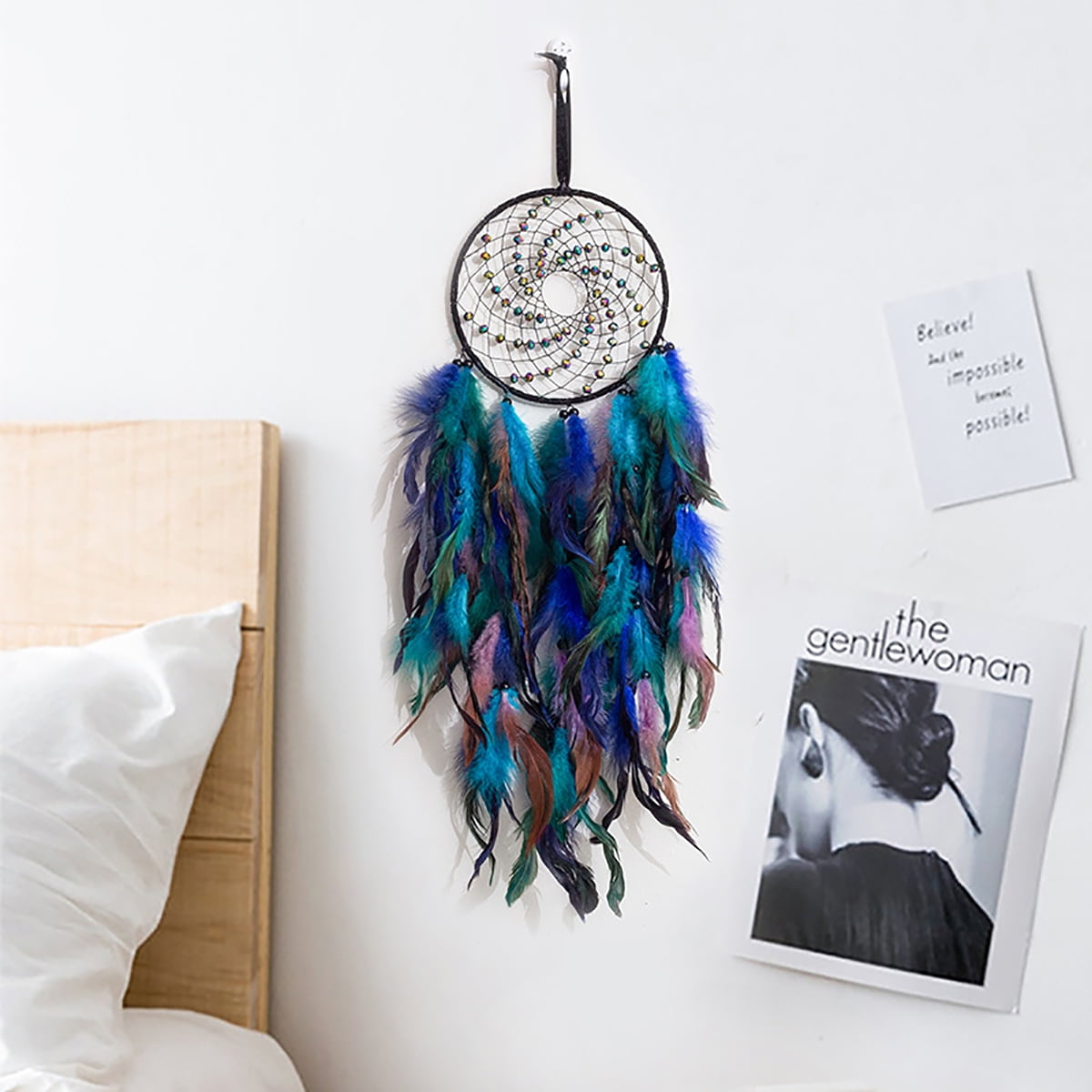 1pcs Windmill Dream Catchers Handmade Indian Dream Catcher with Natural ...
