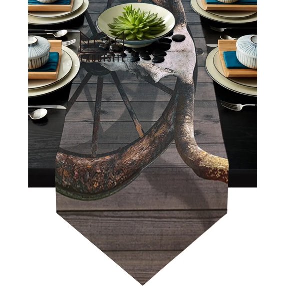 1pcs Yak Wood Board Farmhouse Table Runner For Home Wedding Banquet ...