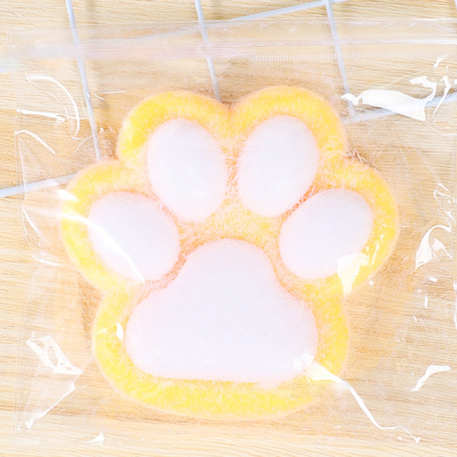 1pcs Yellow Big 5in Squishy Cat Paw Squeeze Toys,Cat Paw Squishy,Cute ...