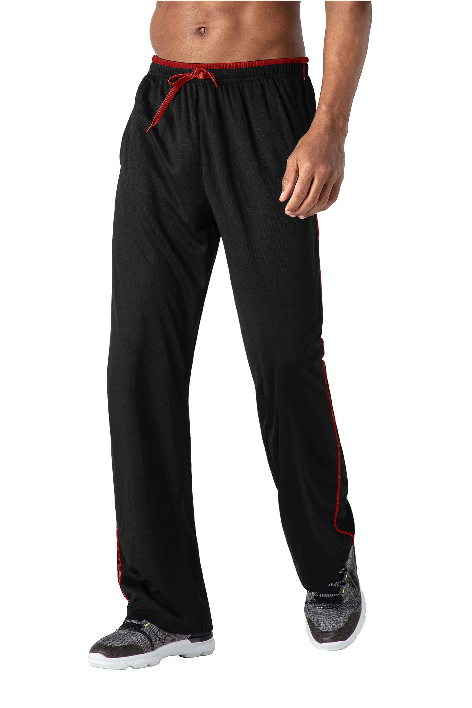 1pcs casual sports pants--black color matching redSuper comfortable ...