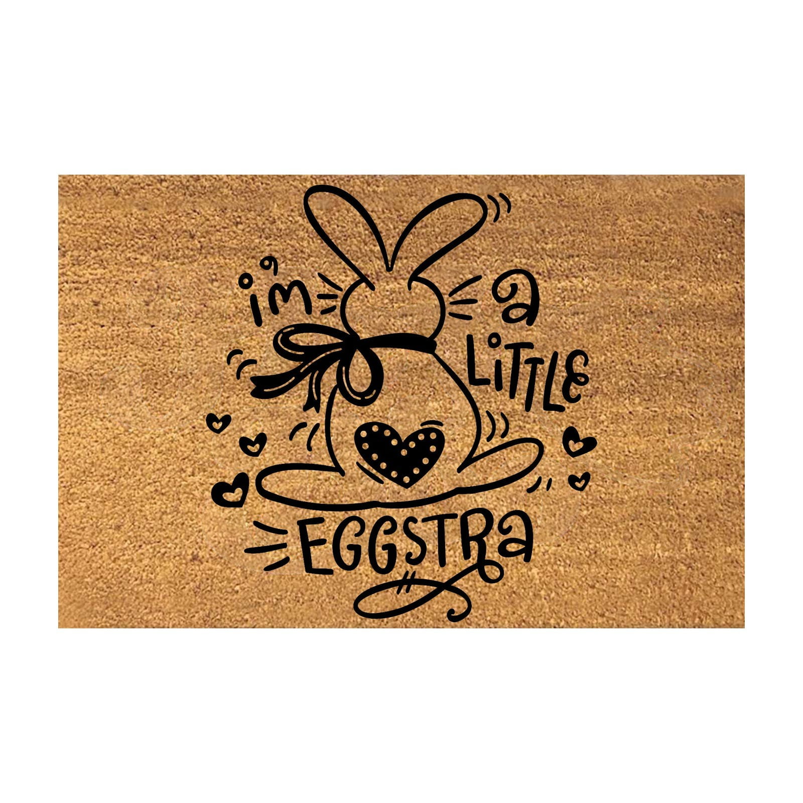 1pcs happy Easter Natural Coir Door Mat cartoon bunny Pattern Welcome ...