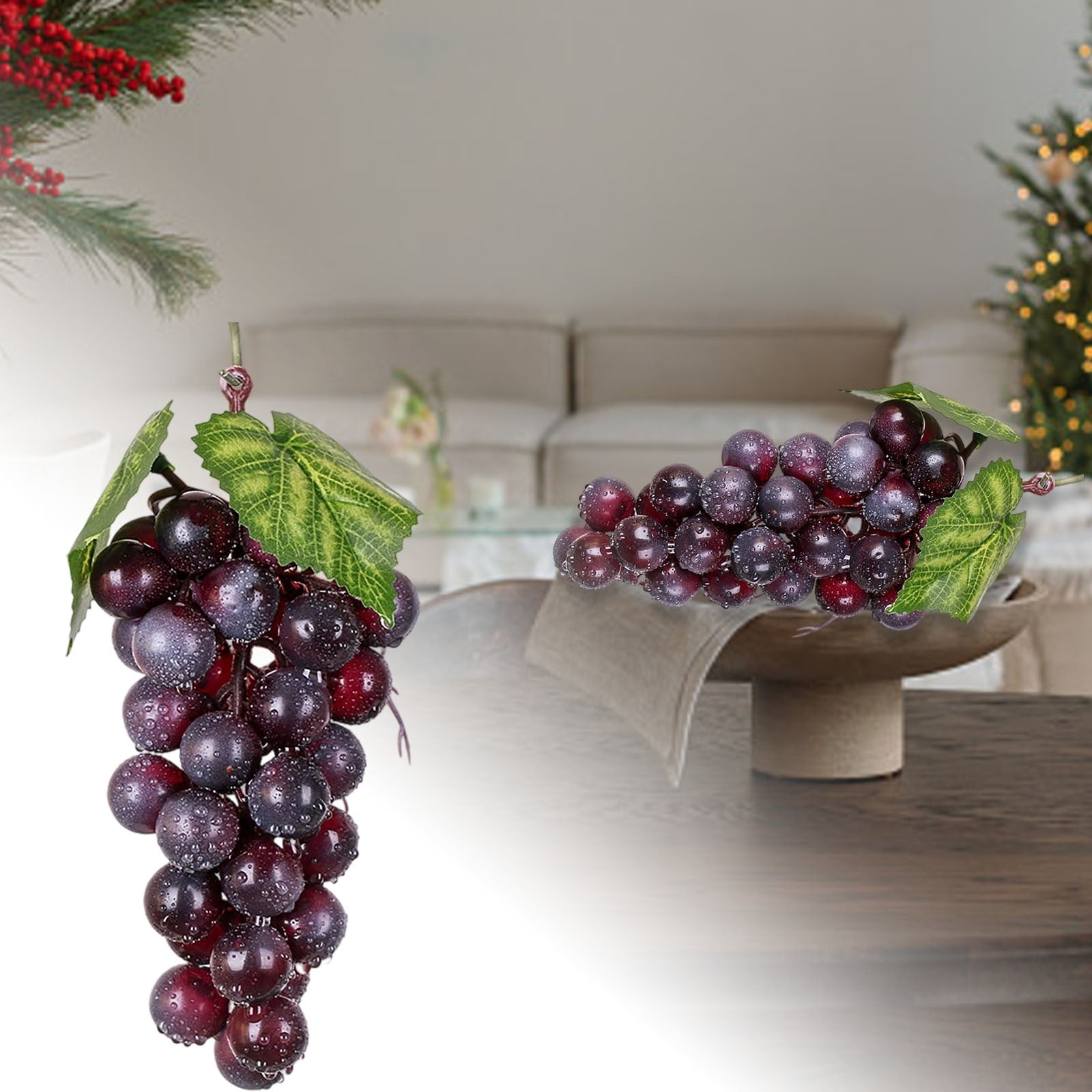 1pcs purple Simulation Grapes Bunches Lifelike Artificial Grapes Fake ...
