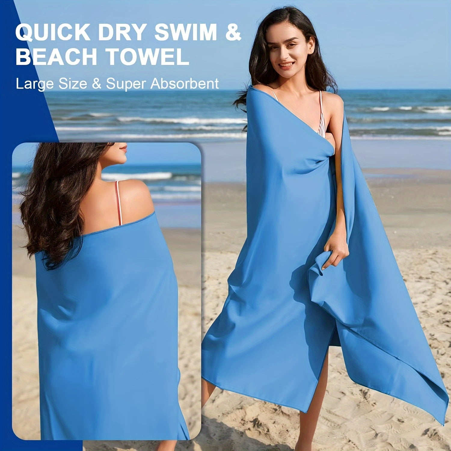 1pcs ultra-fine fiber travel towels, quick drying lightweight, quick ...