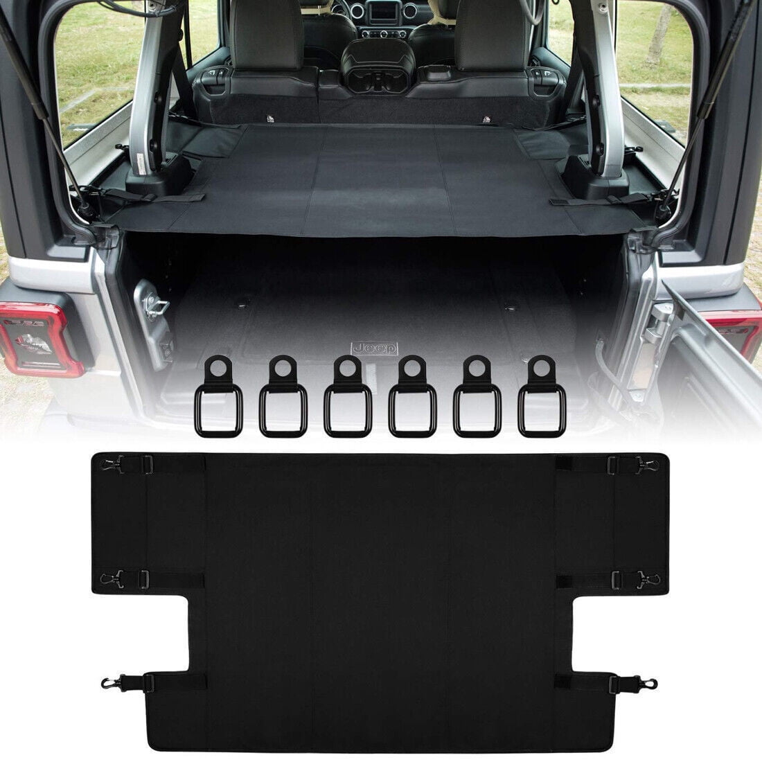 1pcsRear Trunk Cargo Cover Lite Shield for Jeep Wrangler JK JKU 4-Door ...
