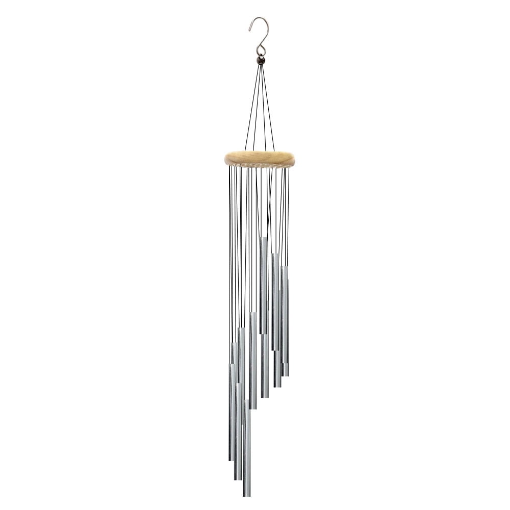 1piece 12 Tubes Aluminum Alloy Wind Chimes with Hook Gold/silver Bells ...