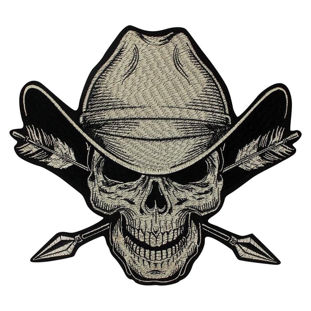 1piece Cowboy Patches Skull Arrow Iron on Patches for Jacket ...