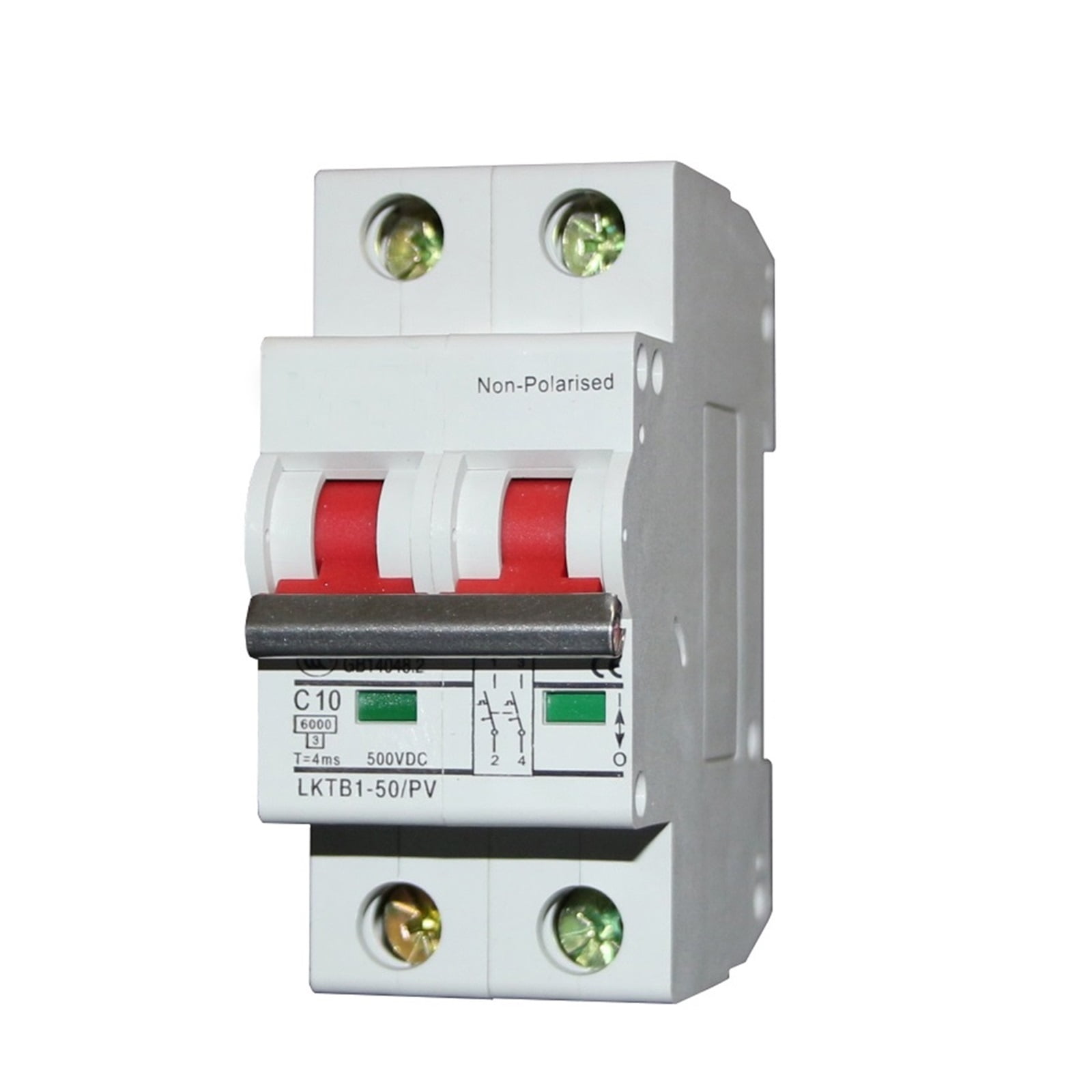 1piece/lot 2P DC Mini Isolator Switch Icu 6KA DC500V MCB Solar Energy ...