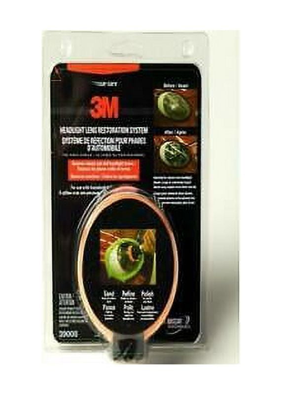 1pk 3M 39008 Headlight Lens Restoration System, Plastic - Walmart.com