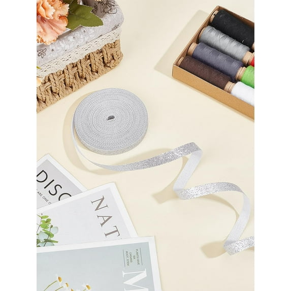 1roll 10 Yards 3/8 inch(9mm) Glitter Polyester Ribbon Gift Wrap Ribbons ...