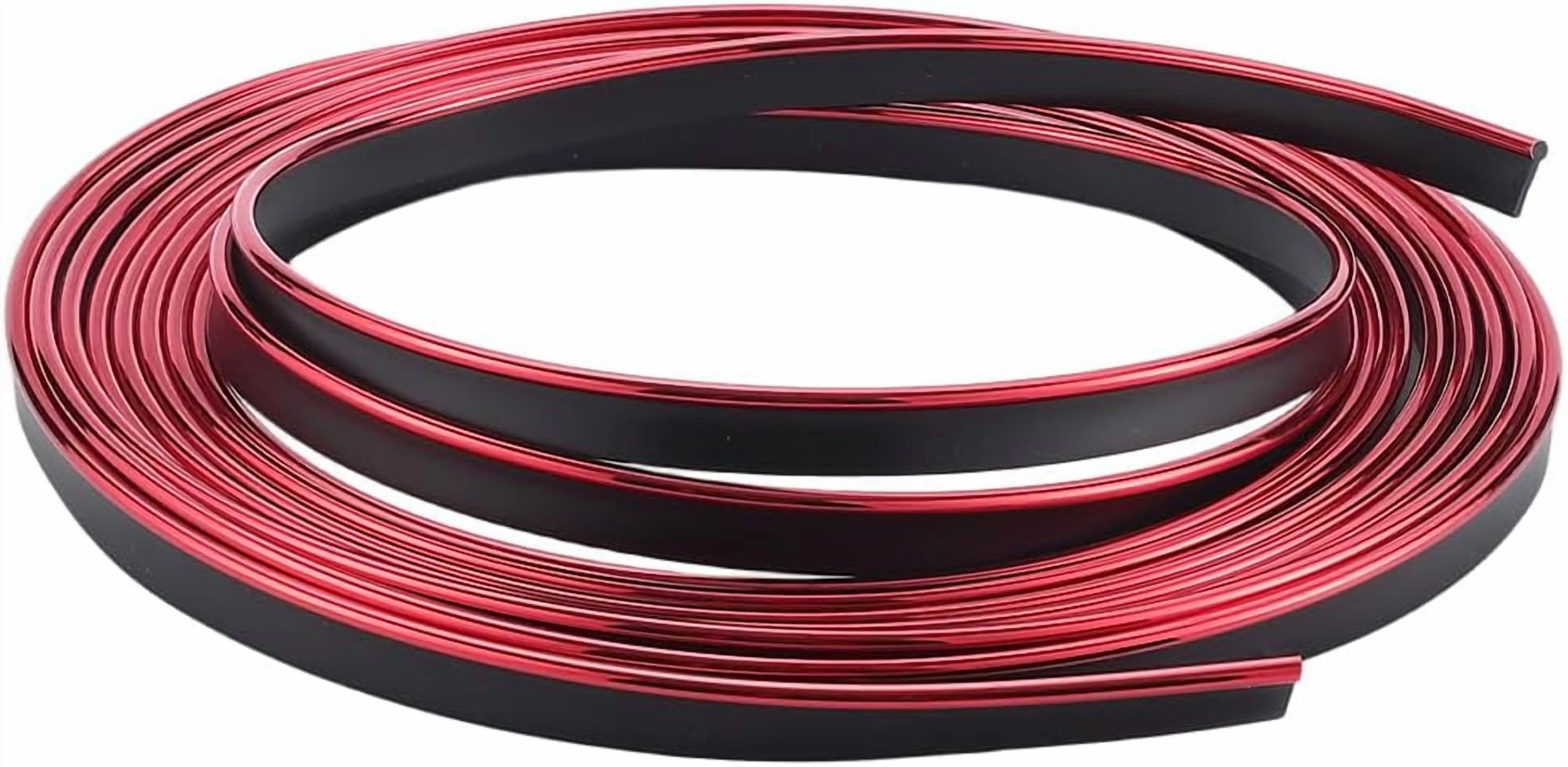 1roll 16.4 Feet Red Car Interior Decorative Trim PVC Universal Self ...