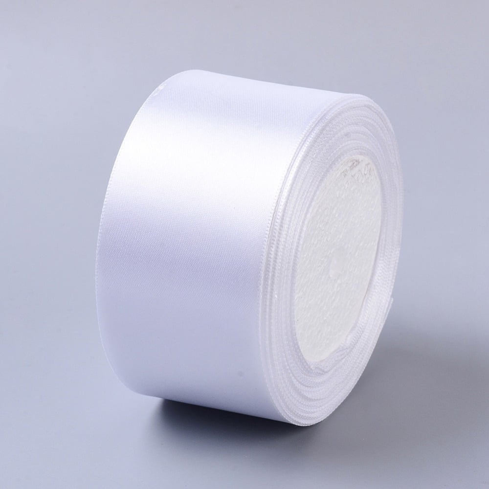 1roll 2 inch 50mm White Satin Ribbon Wedding Sewing DIY 25yards roll 22 ...